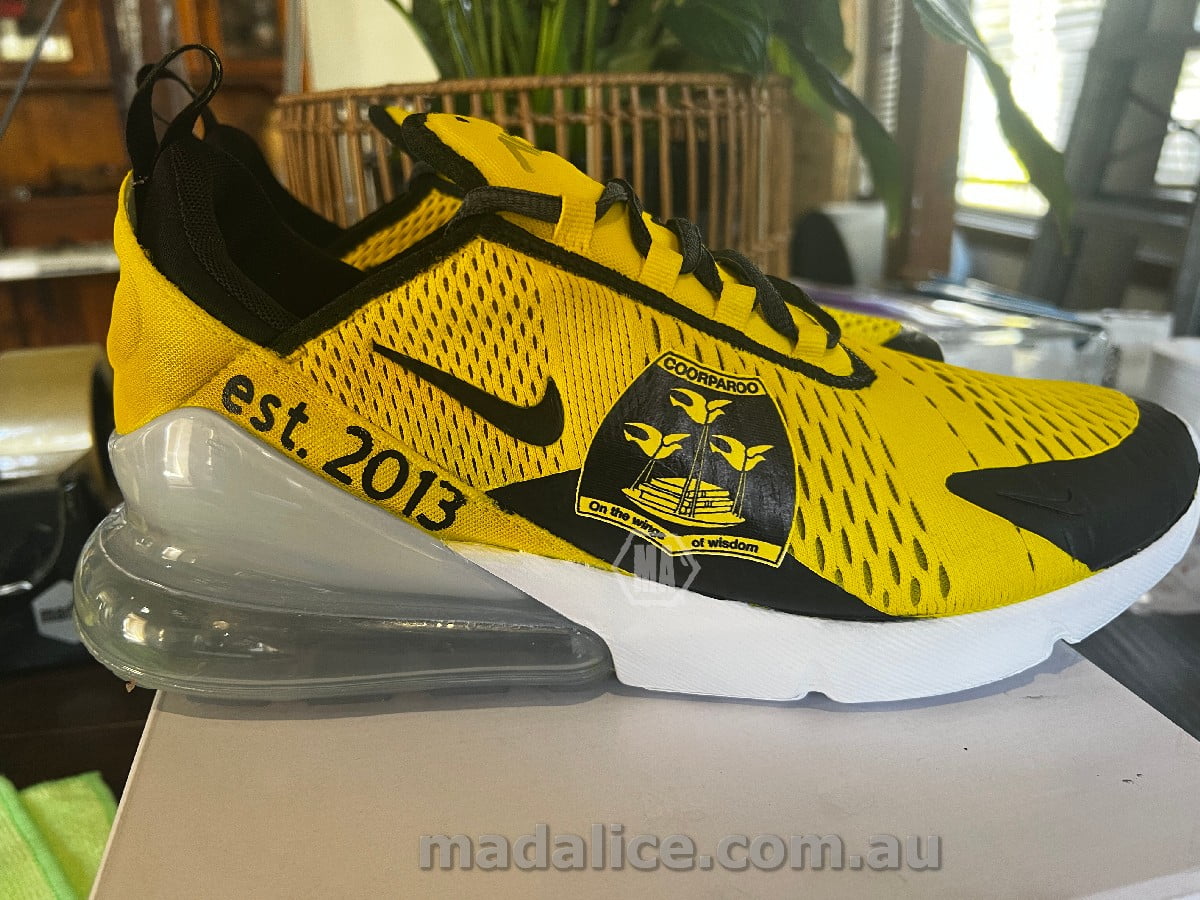 Mad Alice custom shoe collab - Coorparoo school - MAD ALICE CUSTOM KICKS