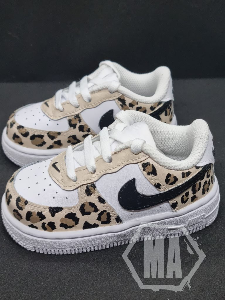 Leopard Print Nike Custom Shoes Design For Kids | MAD ALICE